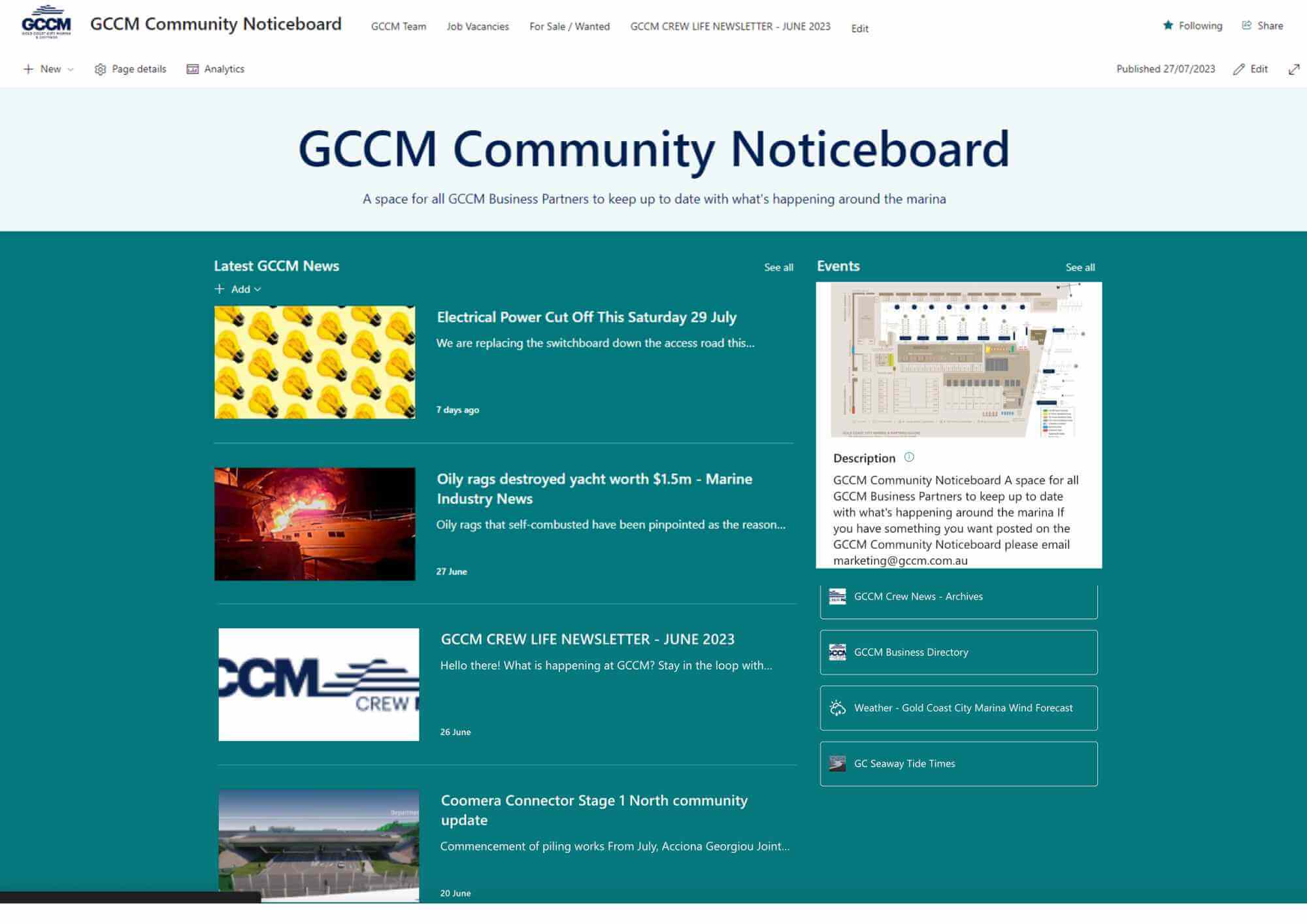 GCCM Trades Noticeboard - Gold Coast Marina & Shipyard